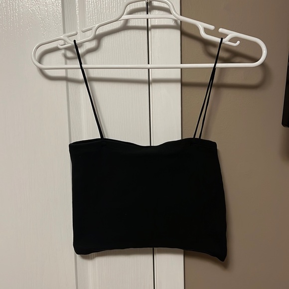 Zara | Tops | Zara Black Thin Strap Top | Poshmark